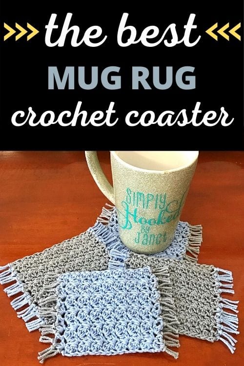 Easy Mug Rug Coasters Free Crochet Pattern - Simply Hooked by Janet