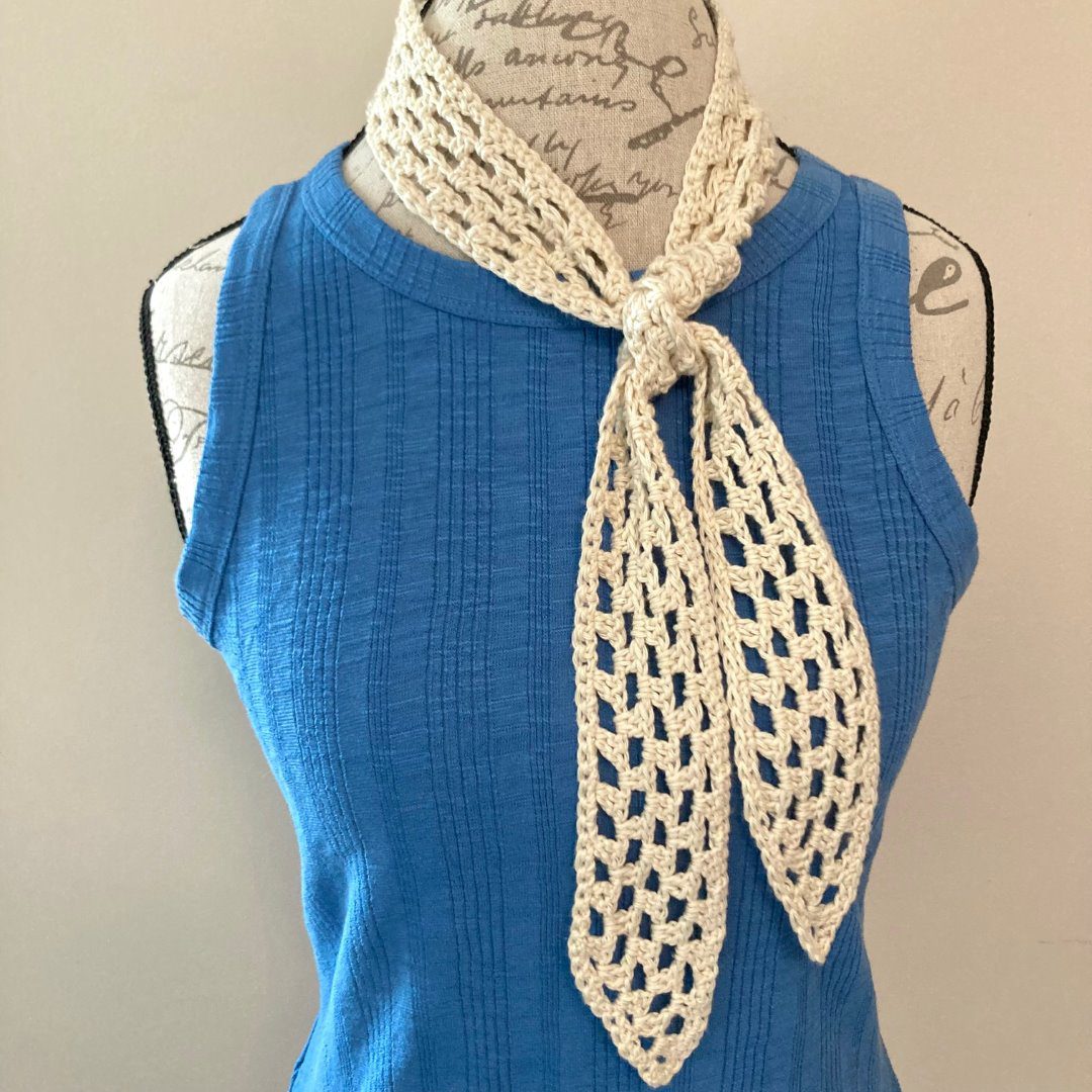 Free & Simple Crochet Hair Scarf Pattern - Simply Hooked by Janet