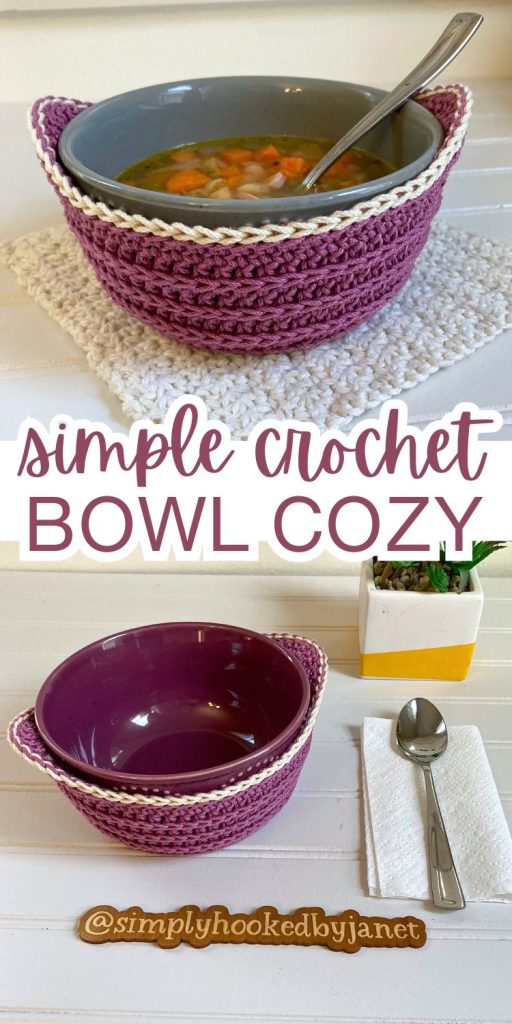 Practical Crochet Bowl Cozy Pattern for Your Home - Simply Hooked by Janet