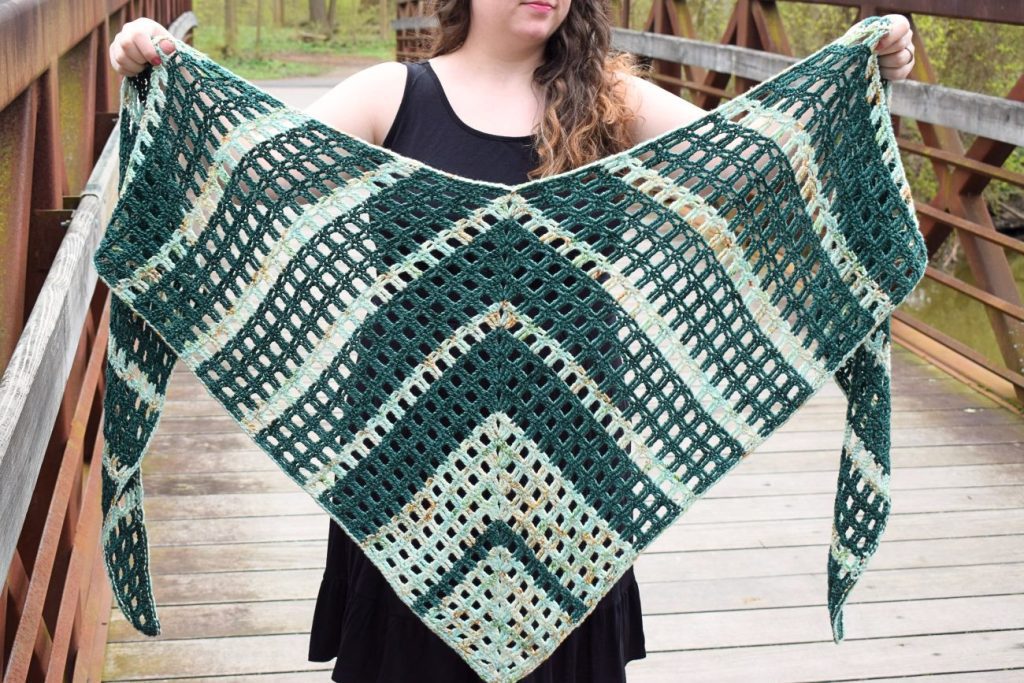 The Perfect Lacy Elegant Crochet Shawl Pattern - Simply Hooked by Janet
