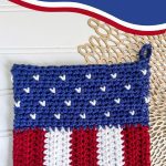 Crochet a Patriotic Red, White & Blue Hot Pad Pattern - Simply Hooked ...
