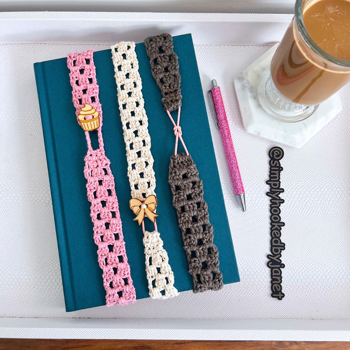 Make a Crochet Granny Stitch Bookmark with a Button Closure - Simply ...