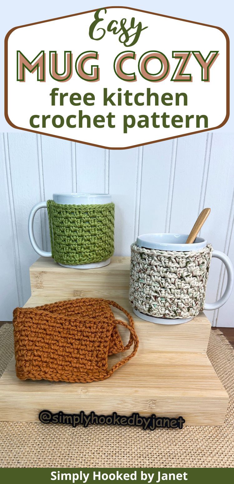 Crochet This Quick and Simple Coffee Mug Cozy - Simply Hooked by Janet