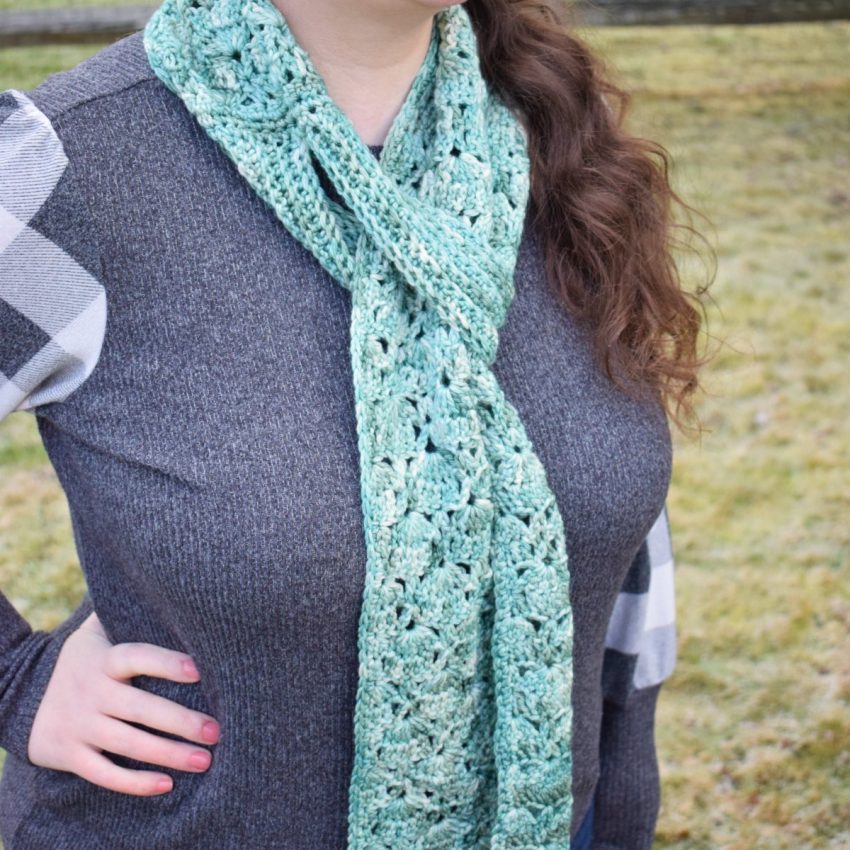 Cozy and Stylish Crochet Keyhole Scarf Pattern - Simply Hooked by Janet