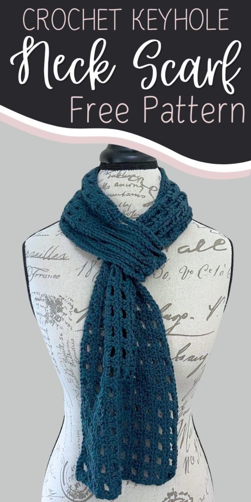 Easy Beginner Friendly Keyhole Scarf Crochet Pattern - Simply Hooked by ...